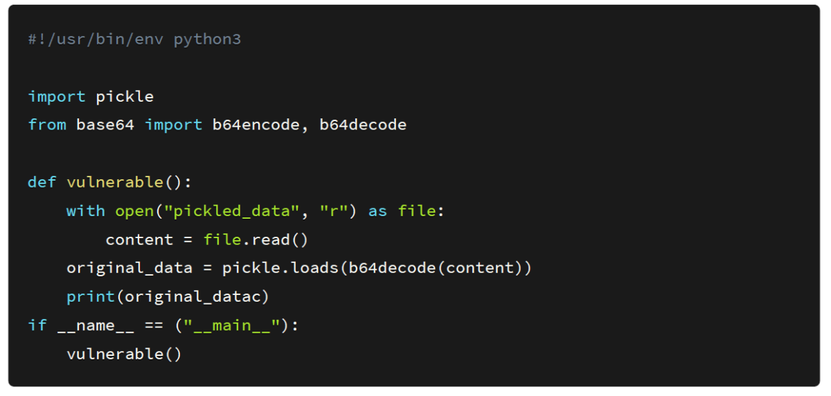Exploiting Insecure Deserialization Bugs Found In The Wild Python Pickles — Macrosec
