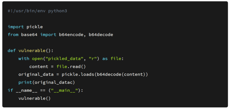 Exploiting Insecure Deserialization Bugs Found In The Wild Python Pickles — Macrosec